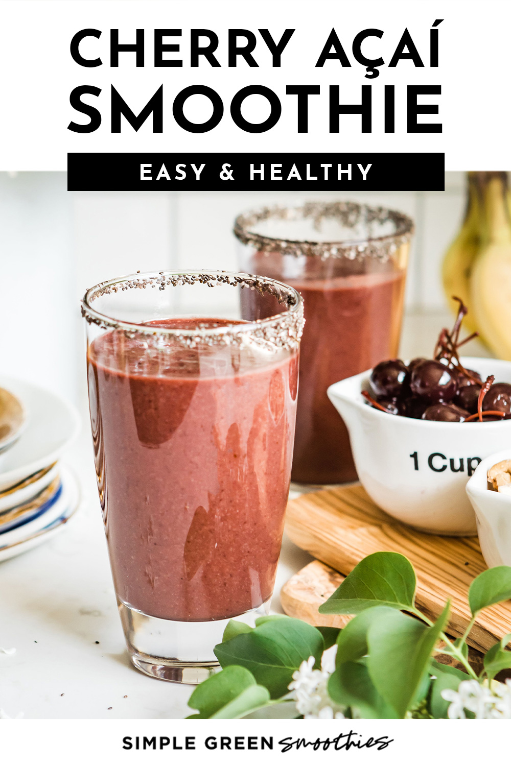 Cherry Açaí Smoothie (Creamy + Filling)