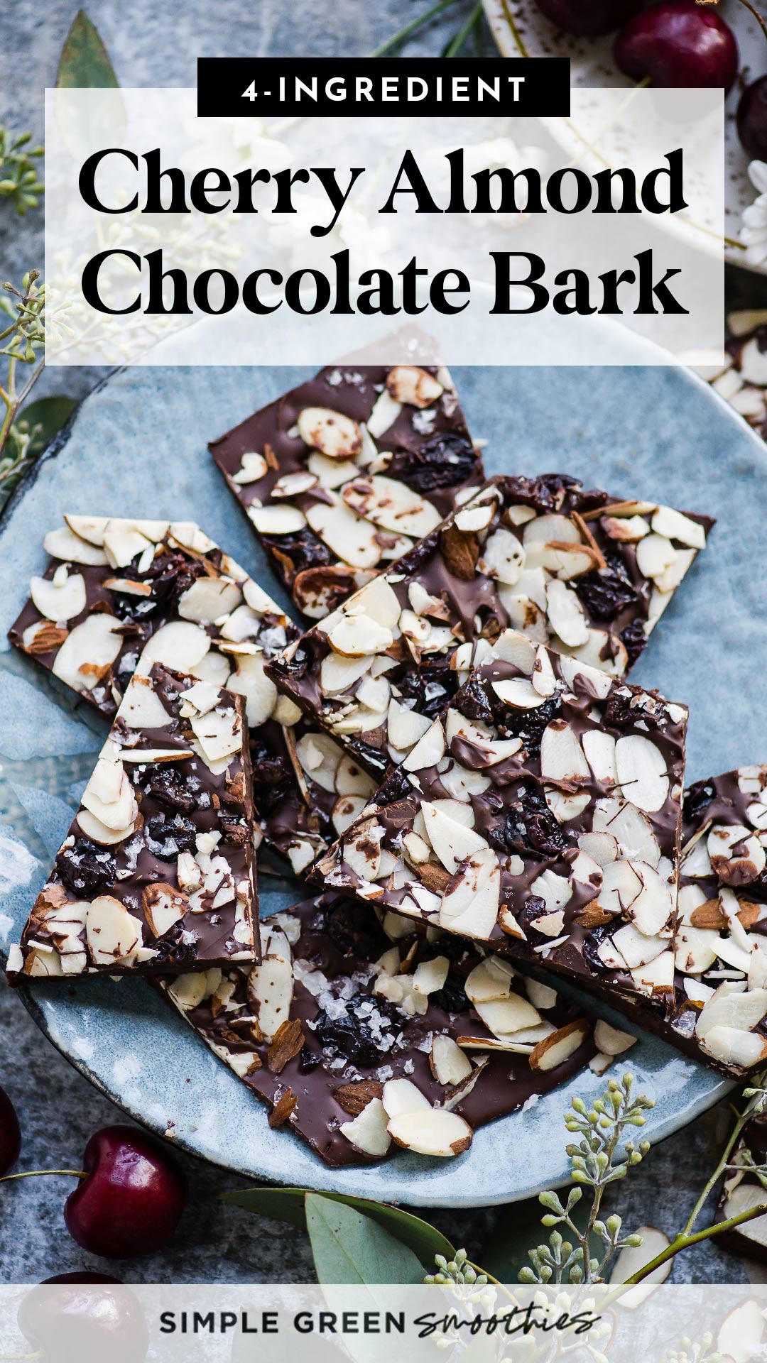 Cherry Chocolate Bark | No Bake, 3-Ingredient Recipe