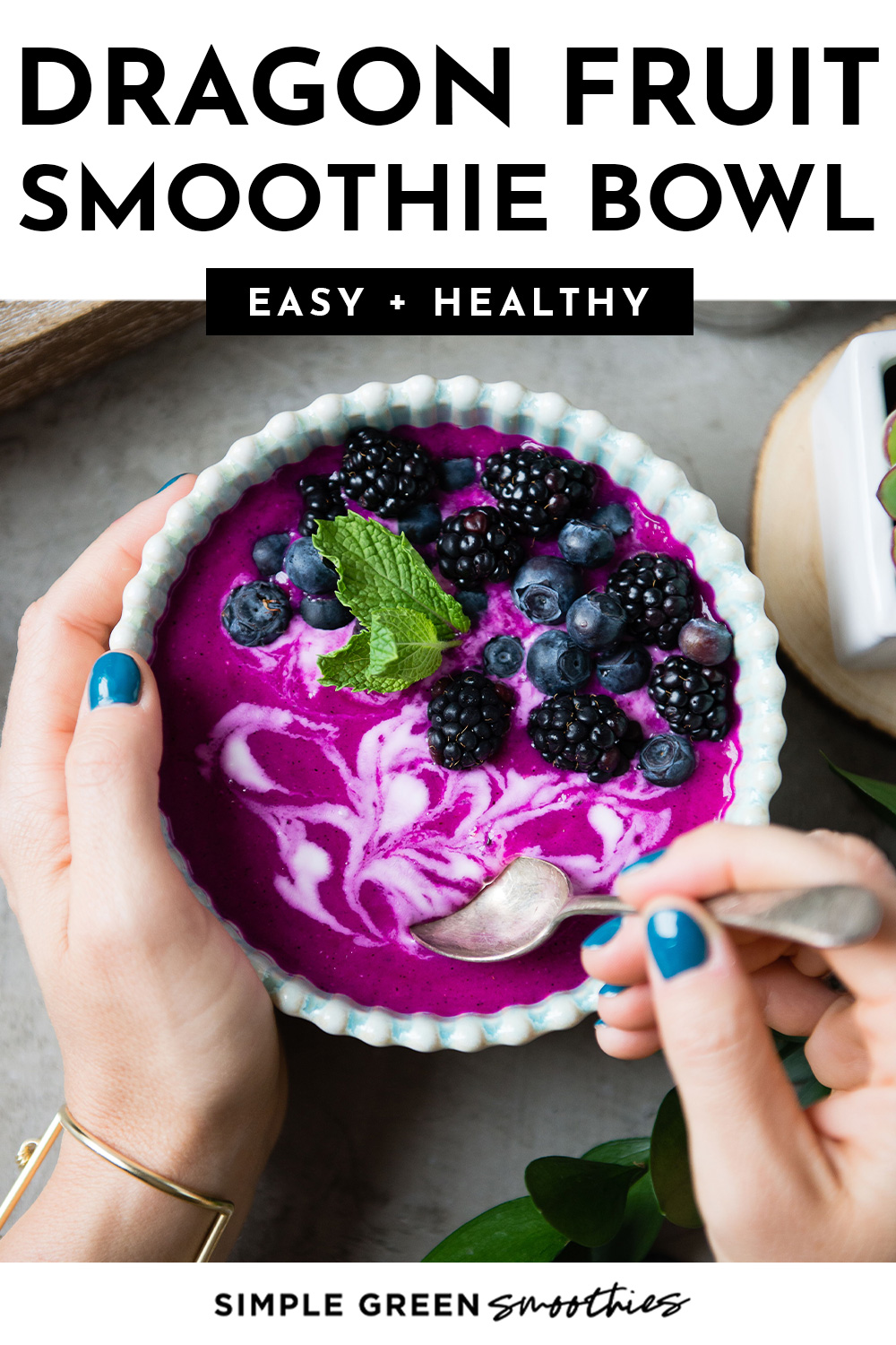 Dragon Fruit Smoothie Bowl (Thick + Creamy)