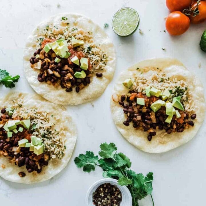 Bean and Rice Burrito Recipe - Simple + Tasty Meatless Family Dinner