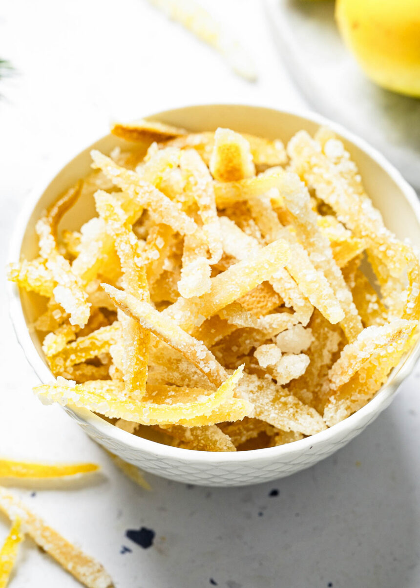 Candied Lemon Peel Recipe | A Sweet and Citrusy Treat