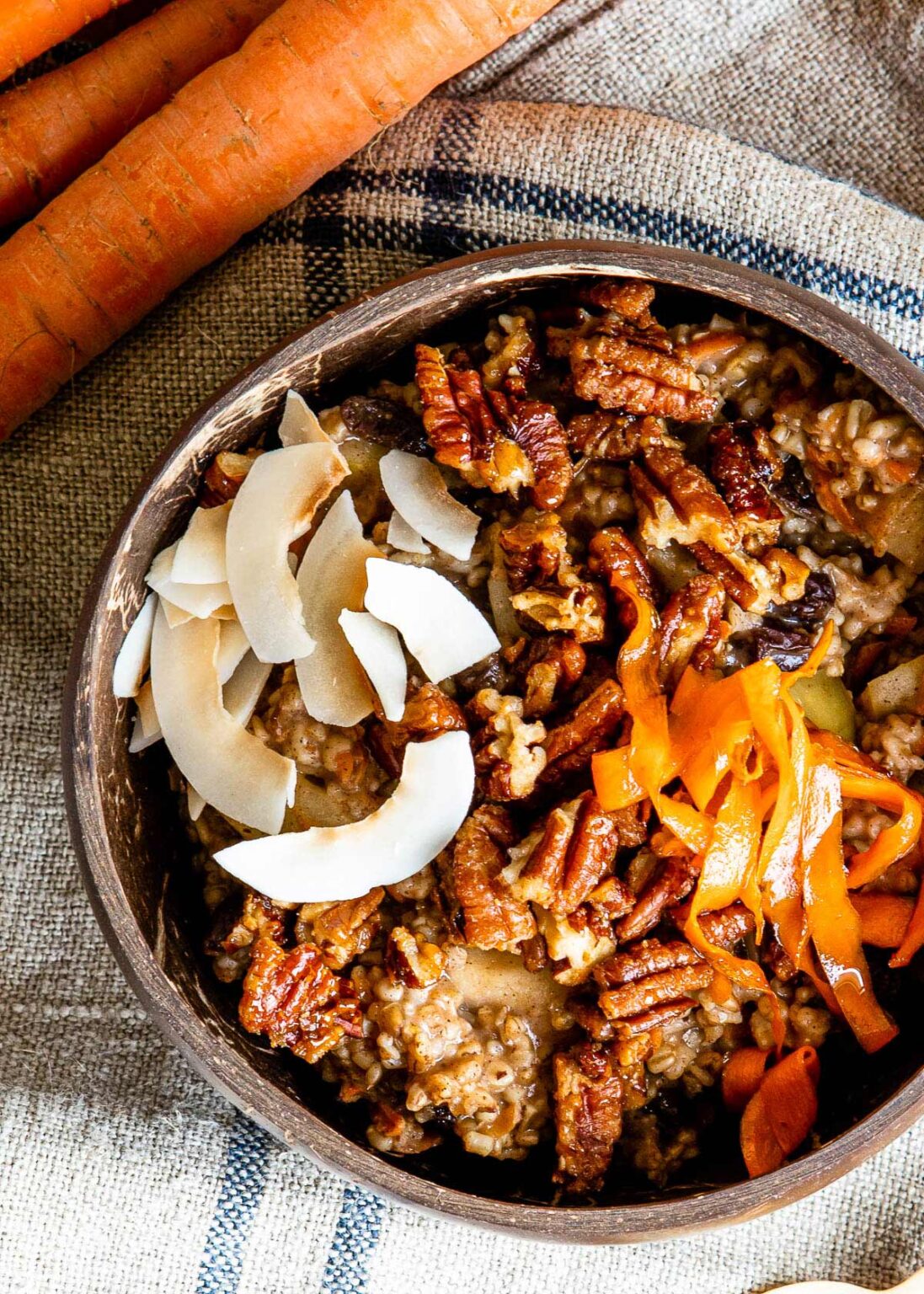 Carrot Cake Steel-Cut Oats (Stovetop + Crockpot)