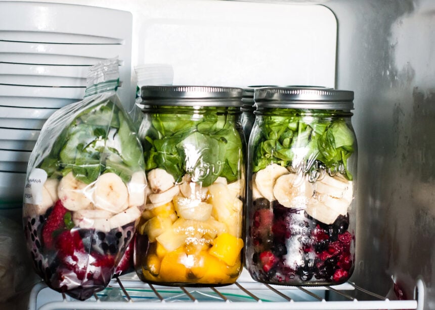 Frozen Meal Prep Smoothie Packs | Recipes + Grocery List