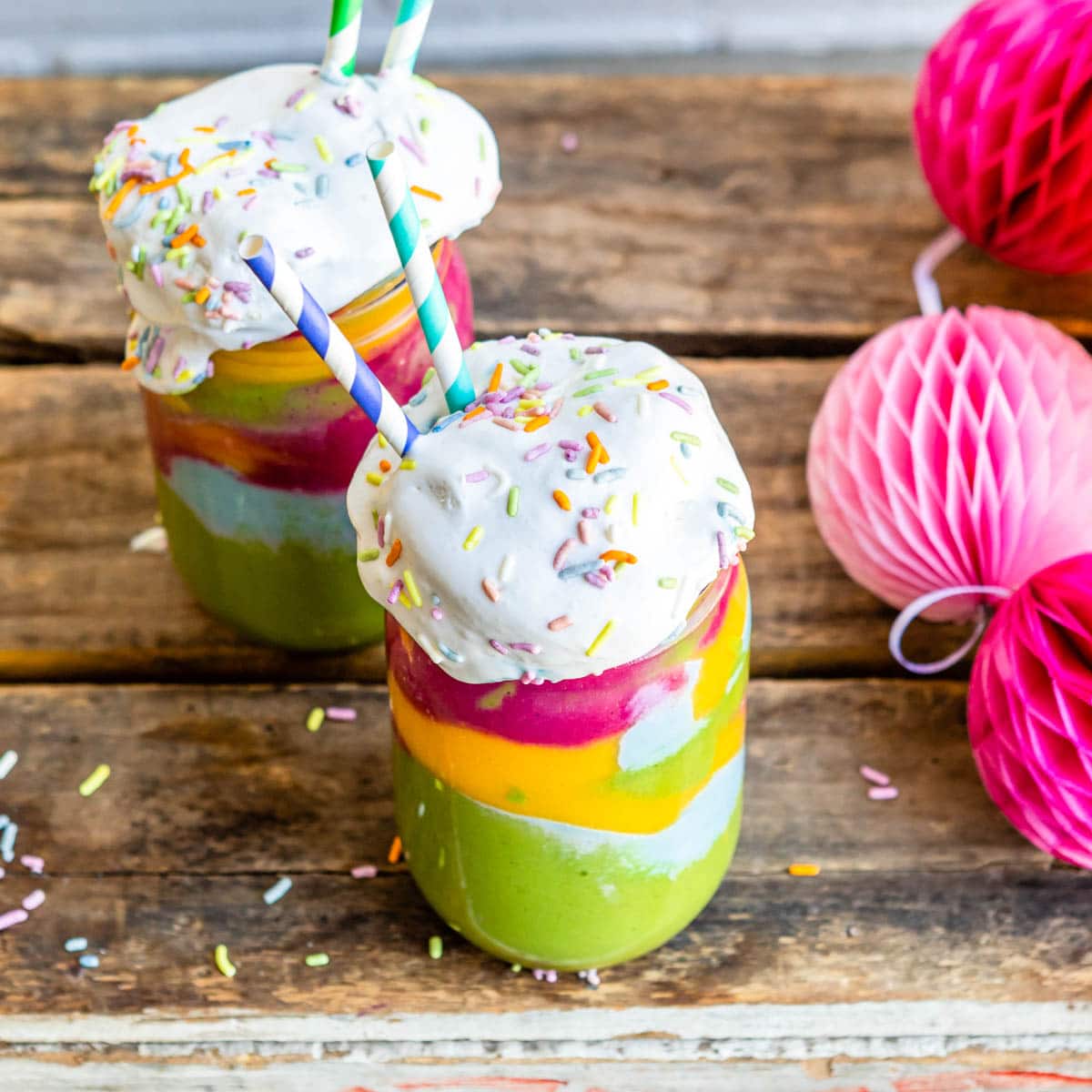 Tie-Dye Rainbow Smoothie - Simple Green Smoothies