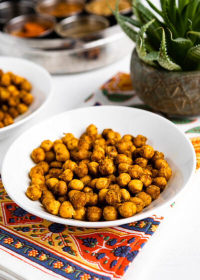 Curry Roasted Chickpeas Snack - Savory and Spicy