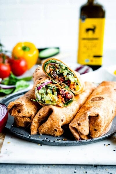 Fresh Veggie Wrap with Hummus (Crunchy, Colorful & Satisfying)